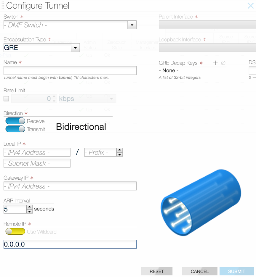 DMF User Guide - Tunneling Between Data Centers - Arista